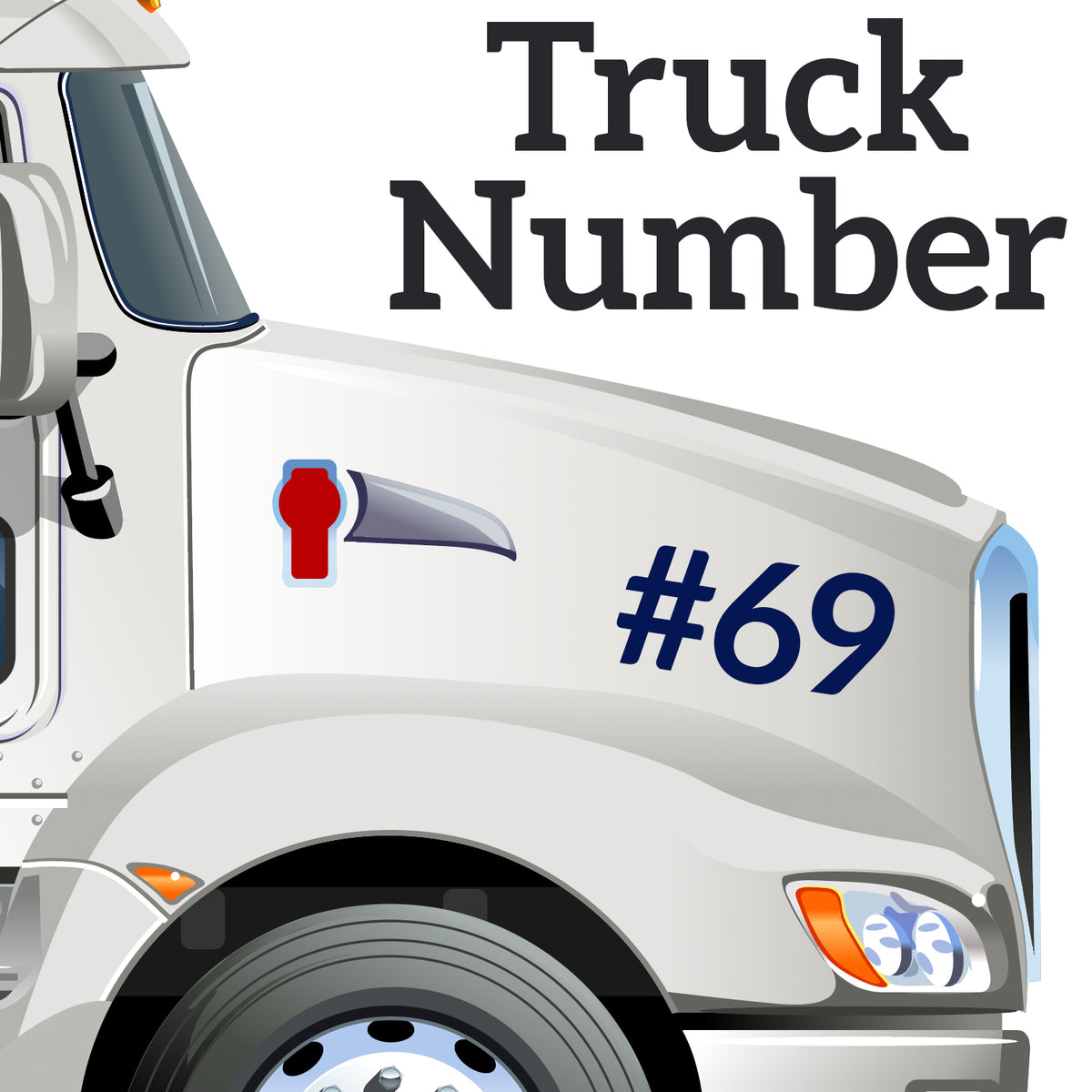 Truck Number Sticker Decal Lettering Live Proof, (Set of 2) – USDOT ...