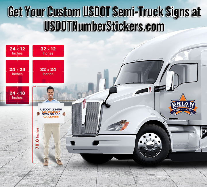USDOT & Truck Door Decals & Stickers for Semi Trucks & Small Business ...