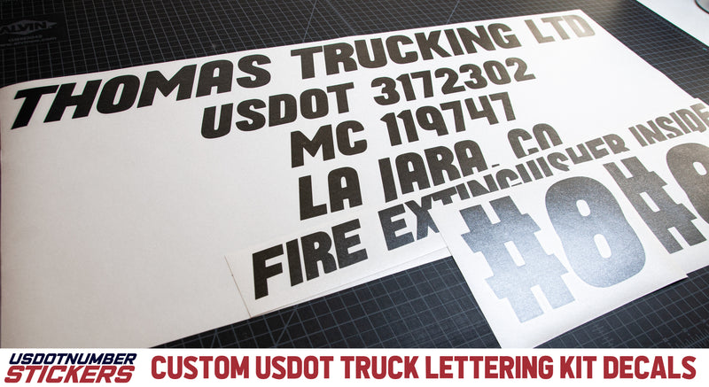 USDOT Number Decal Lettering Kit Stickers | Combine All Of Your Trucki ...