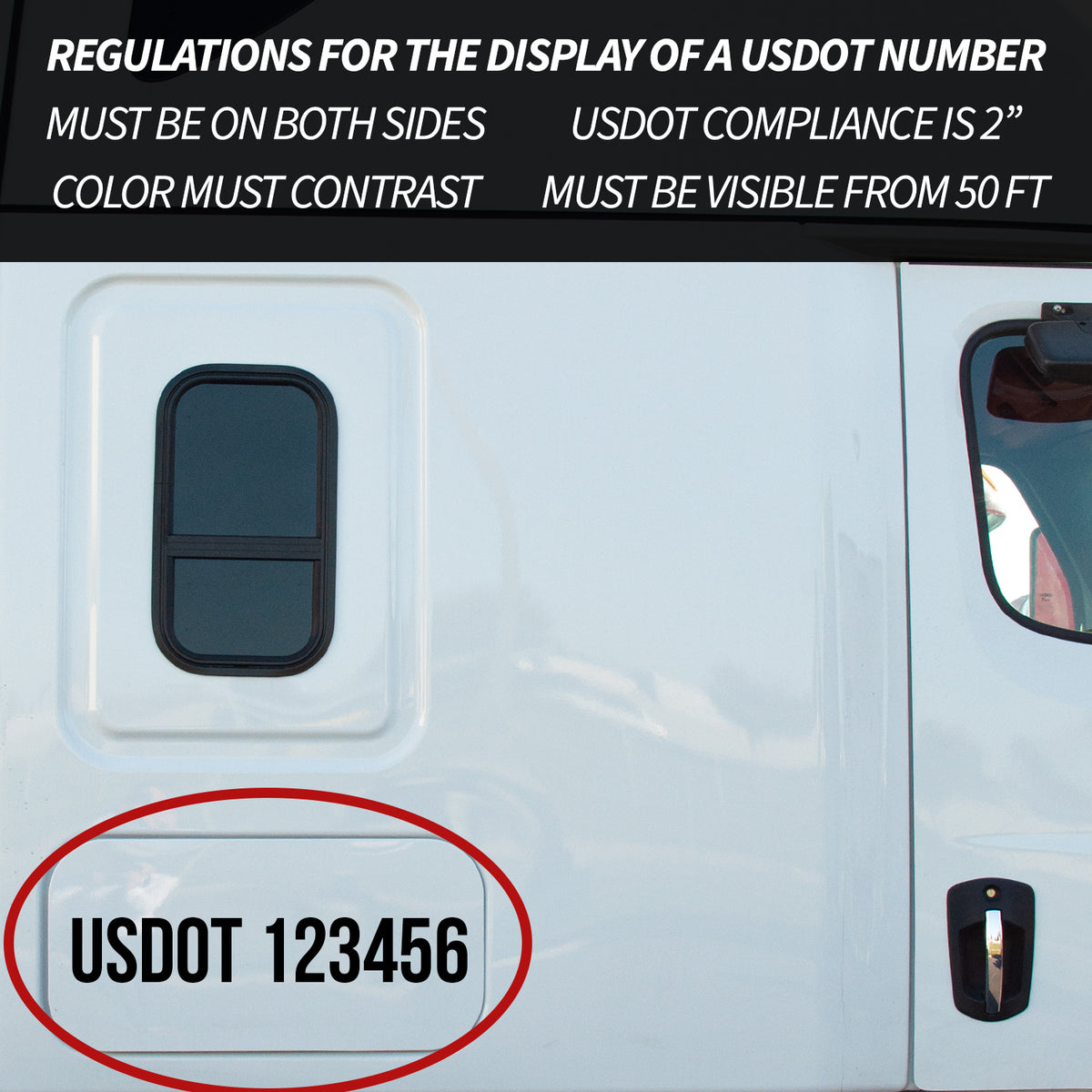 Regulations For Displaying A US DOT Number | Size and Location Require ...