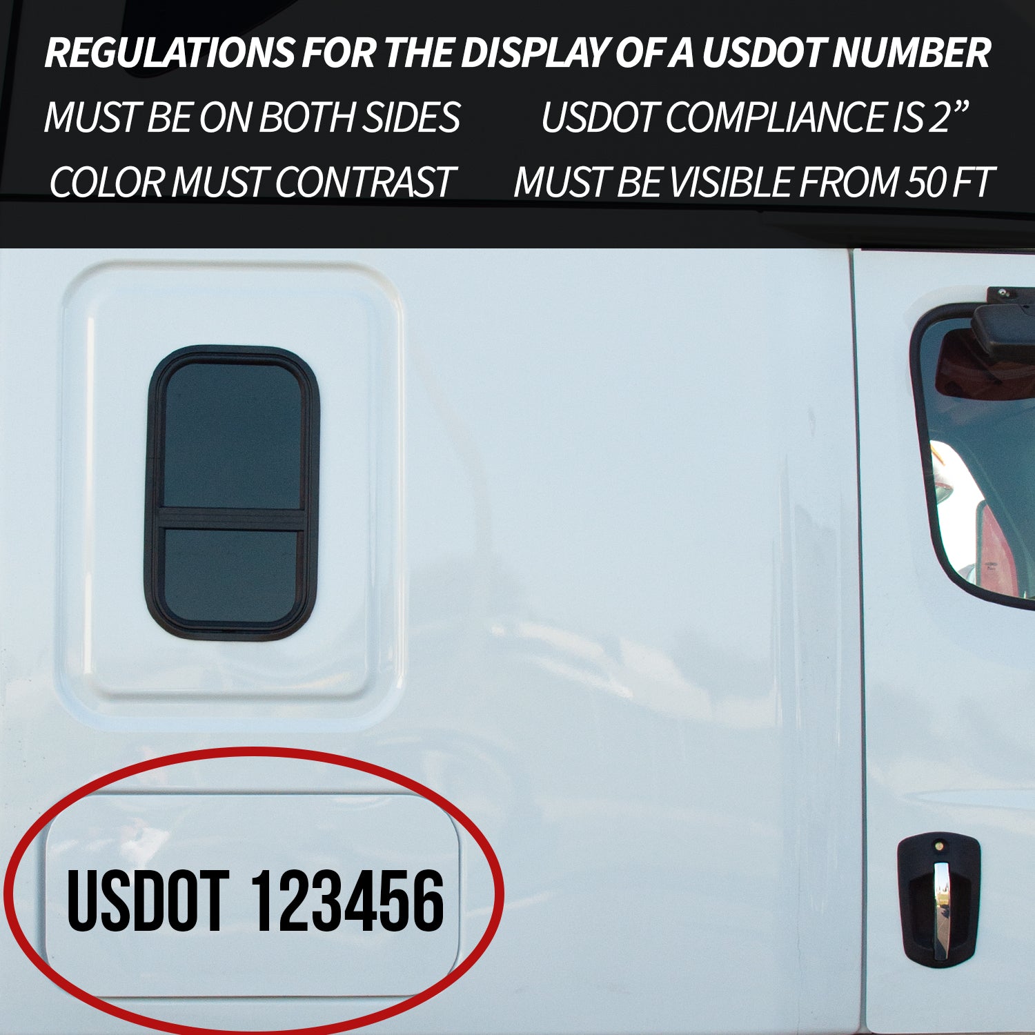 Regulations For Displaying A US DOT Number | Size and Location Require ...