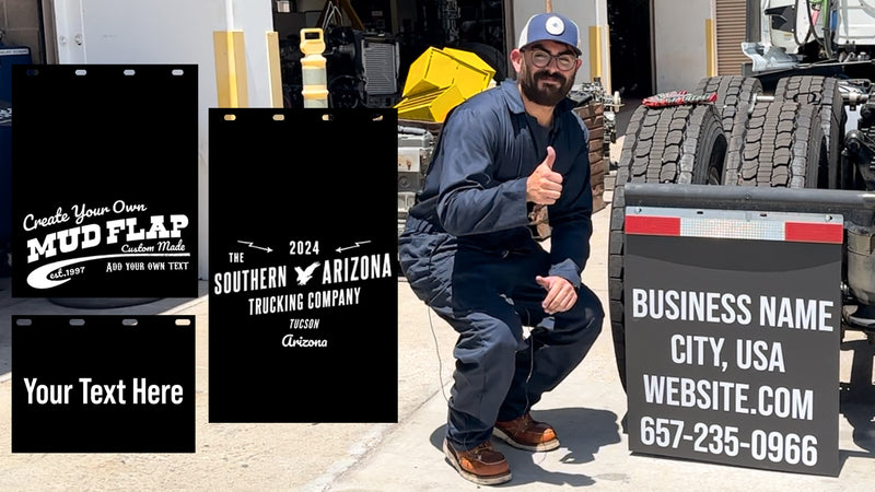 Custom Mud Flaps For Business | Semi-Truck Create Your Own Add Your Ow ...