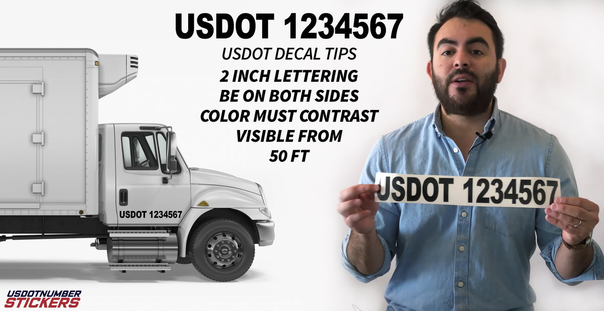USDOT Number Sticker Lettering Tips | How To Display Your USDOT & Regu ...