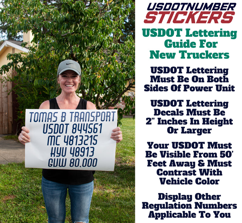 USDOT Lettering Guide For New Truckers | USDOT Decal Basic Regulations ...