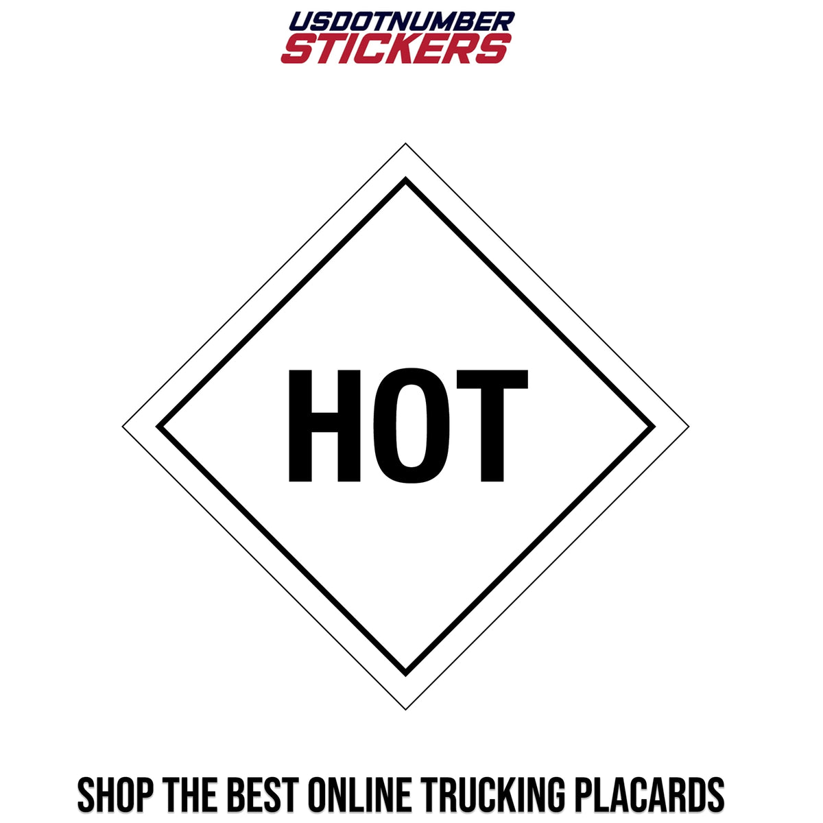HOT Placard – USDOT NUMBER STICKERS