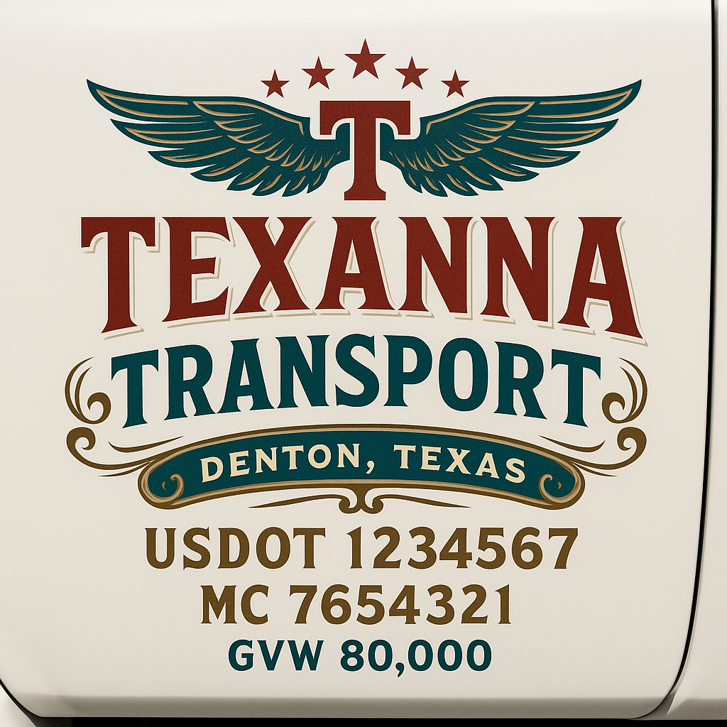 Custom Truck Door Decal Sticker Sign For Trucking, Transport, Logistic ...
