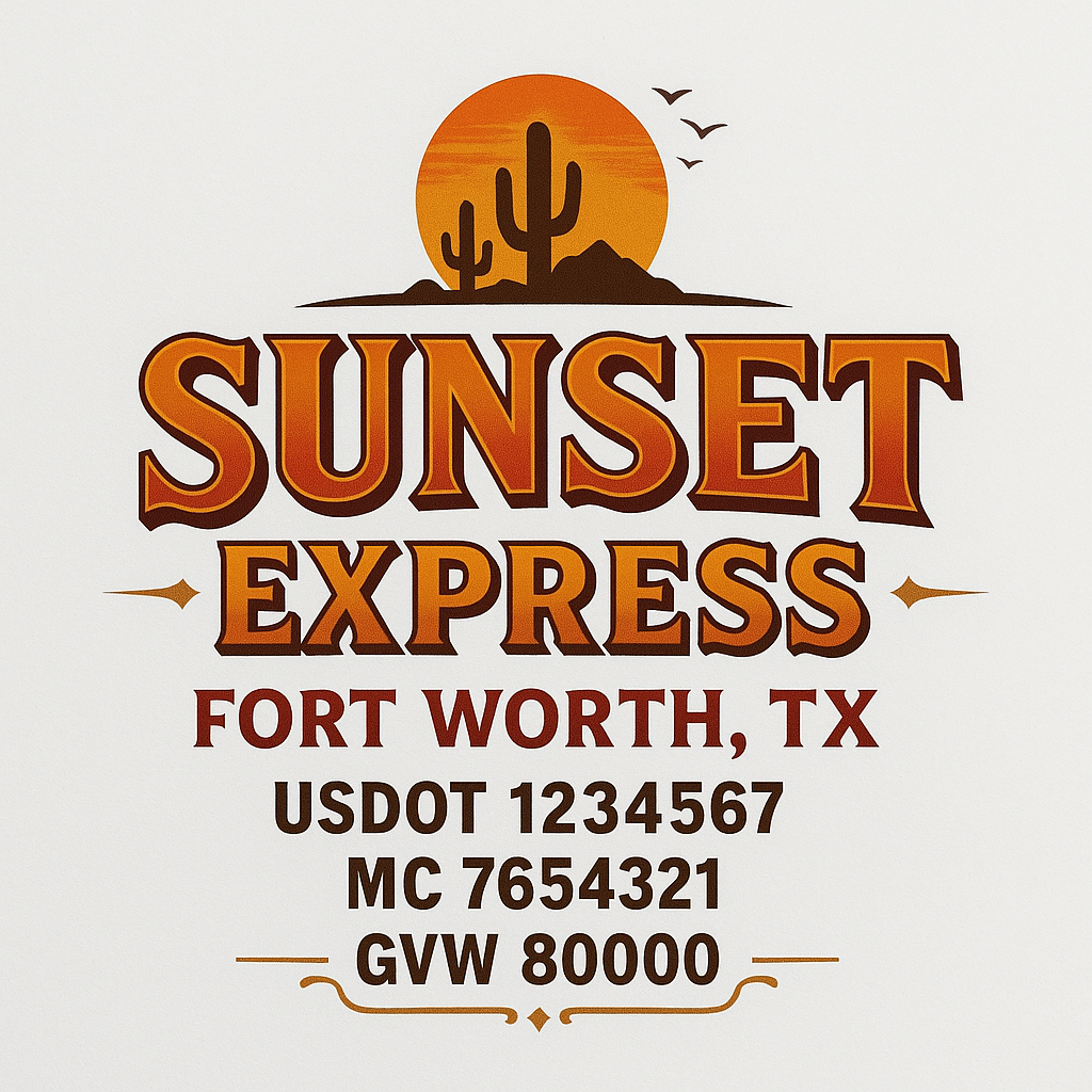 Custom Truck Door Decal Sticker Sign For Trucking, Transport, Logistic ...