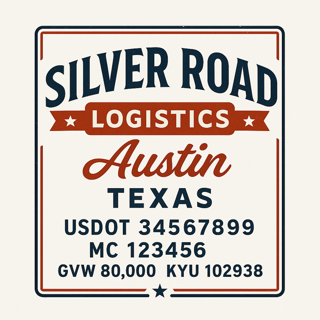 Custom Truck Door Decal Sticker Sign For Trucking, Transport, Logistic ...
