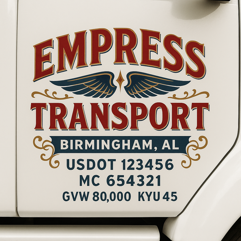 Custom Truck Door Decal Sticker Sign For Trucking, Transport, Logistic ...
