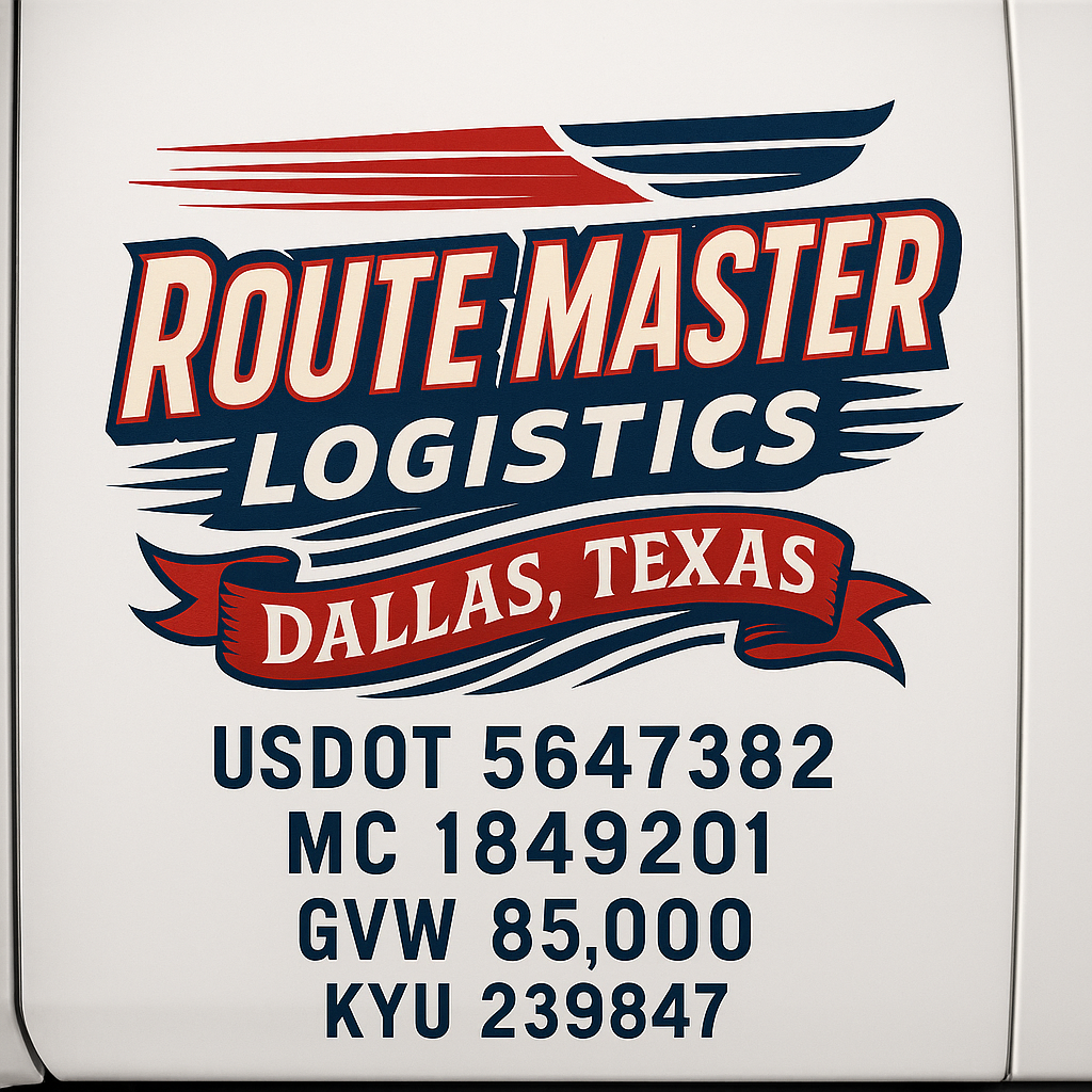 Custom Truck Door Decal Sticker Sign For Trucking, Transport, Logistic ...