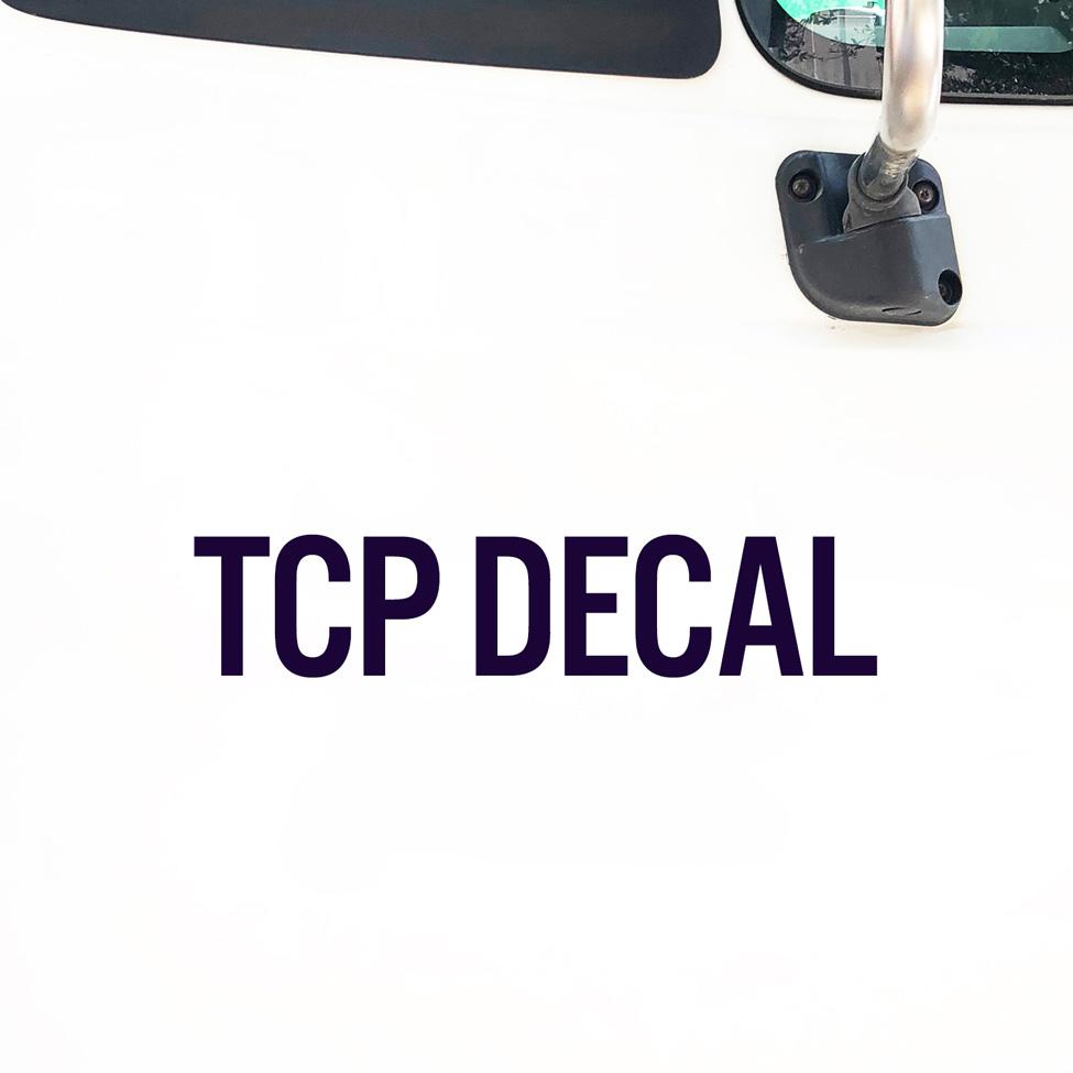 TCP Vehicle Decal (Set of 2) – USDOT NUMBER STICKERS