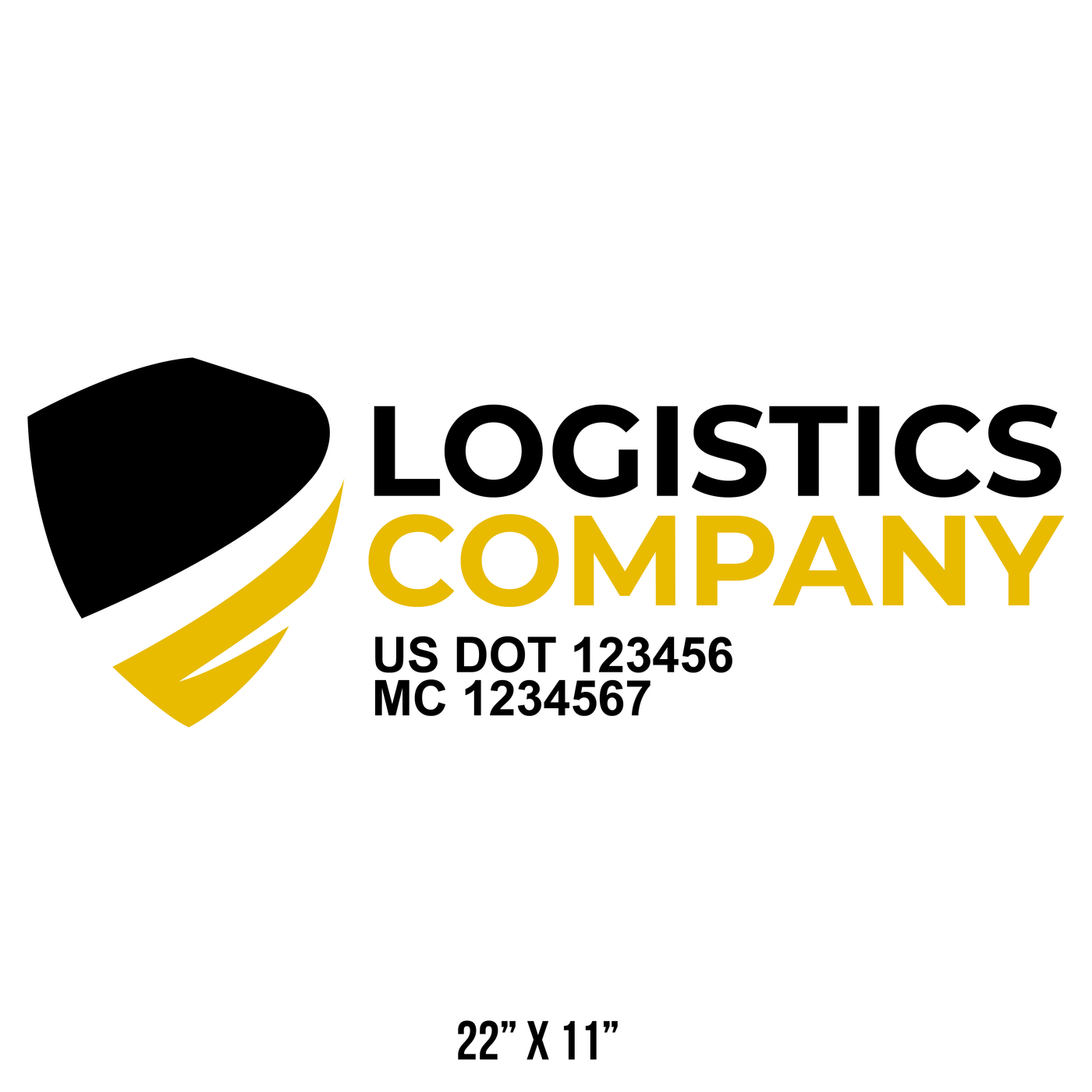 Company Name Truck Decal, USDOT (Set of 2) – USDOT NUMBER STICKERS
