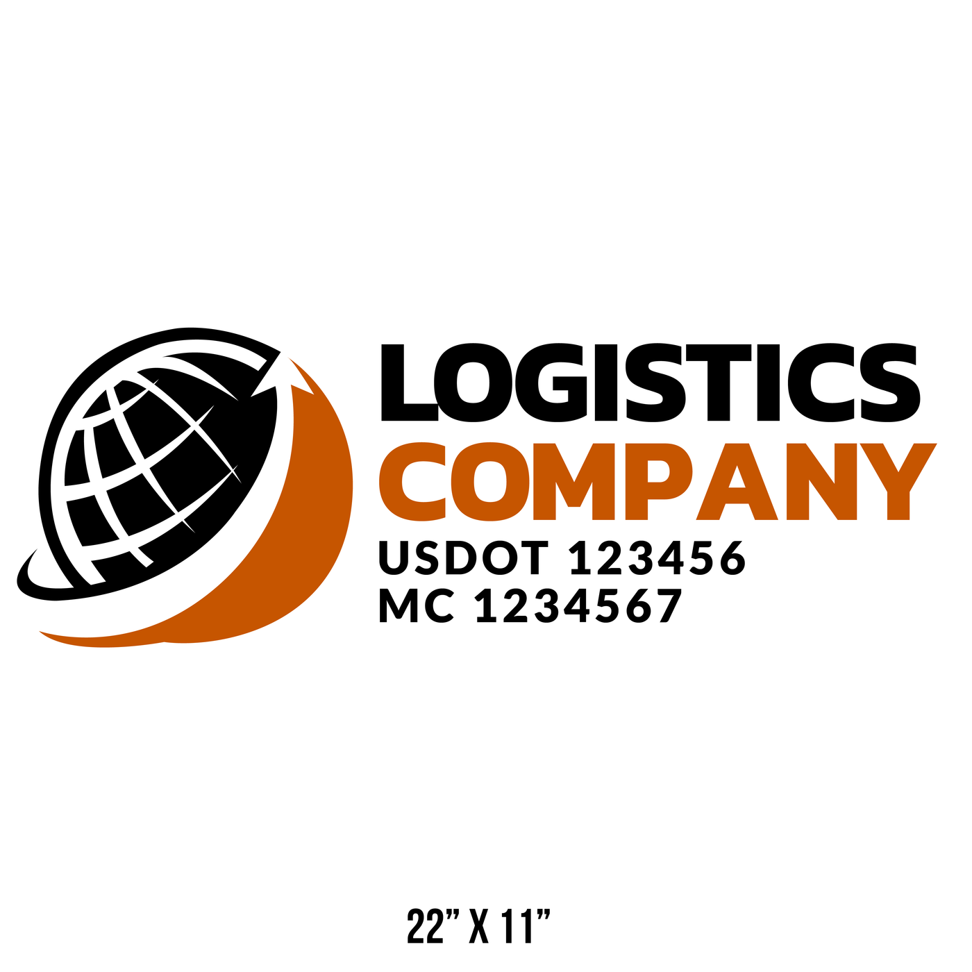 Company Name Truck Decal, USDOT (Set of 2) – USDOT NUMBER STICKERS