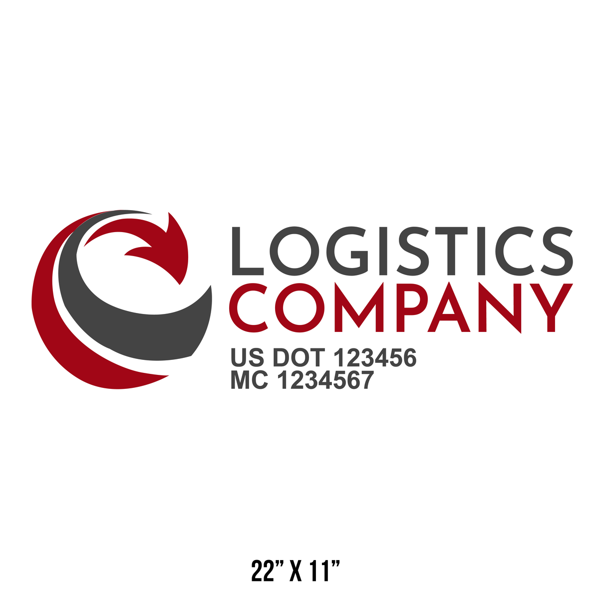 Company Name Truck Decal, USDOT (Set of 2) – USDOT NUMBER STICKERS