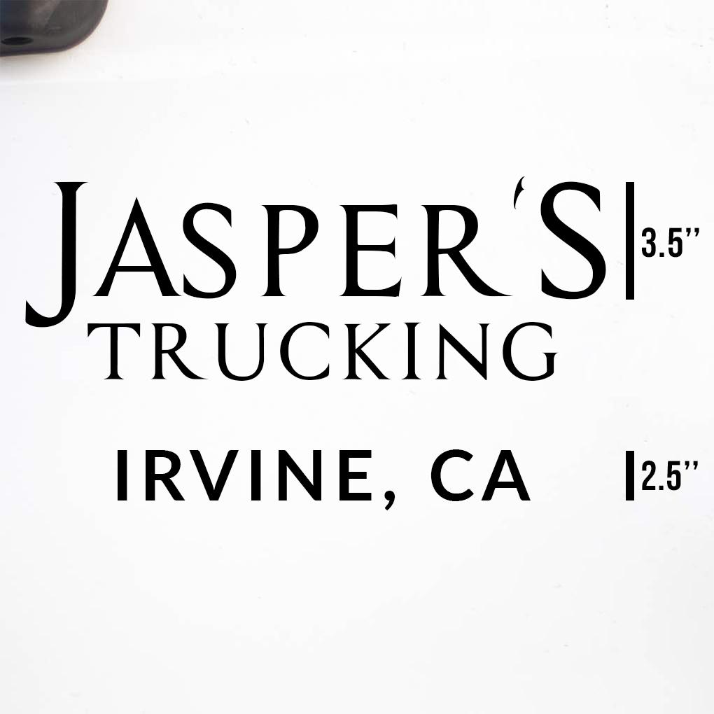 Company Name + 1 Regulation Line Decal, Great for USDOT (Set of 2 ...