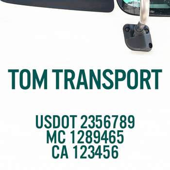 All – USDOT NUMBER STICKERS