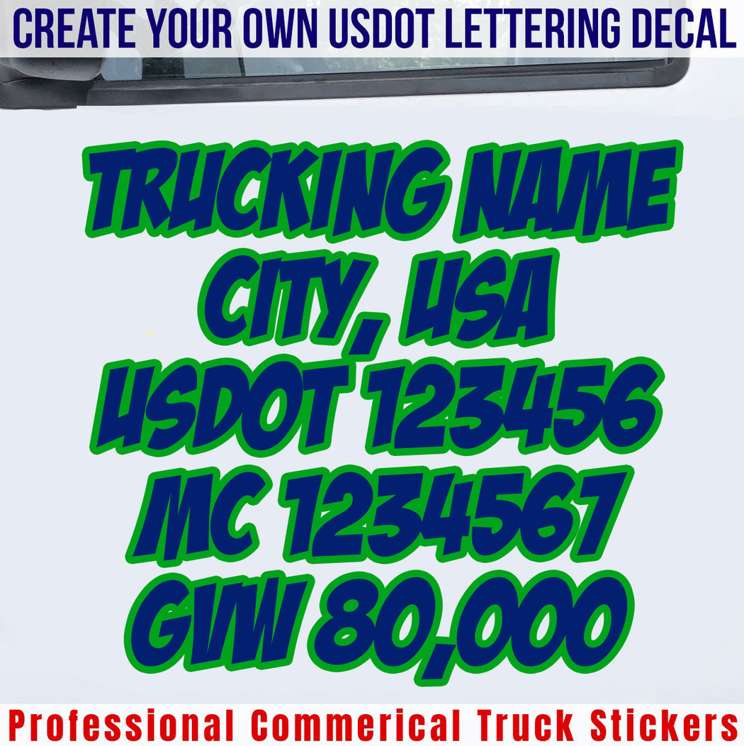 USDOT & Truck Door Decals & Stickers for Semi Trucks & Small Business ...