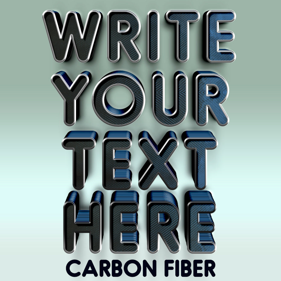Write Your Text Here Decal Sticker Carbon Fiber (Set of 2) – USDOT ...