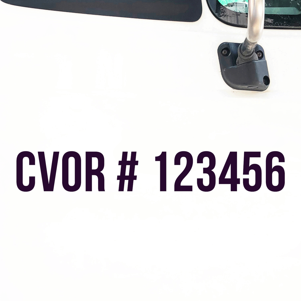 CVOR Number Decal (Set of 2) – USDOT NUMBER STICKERS