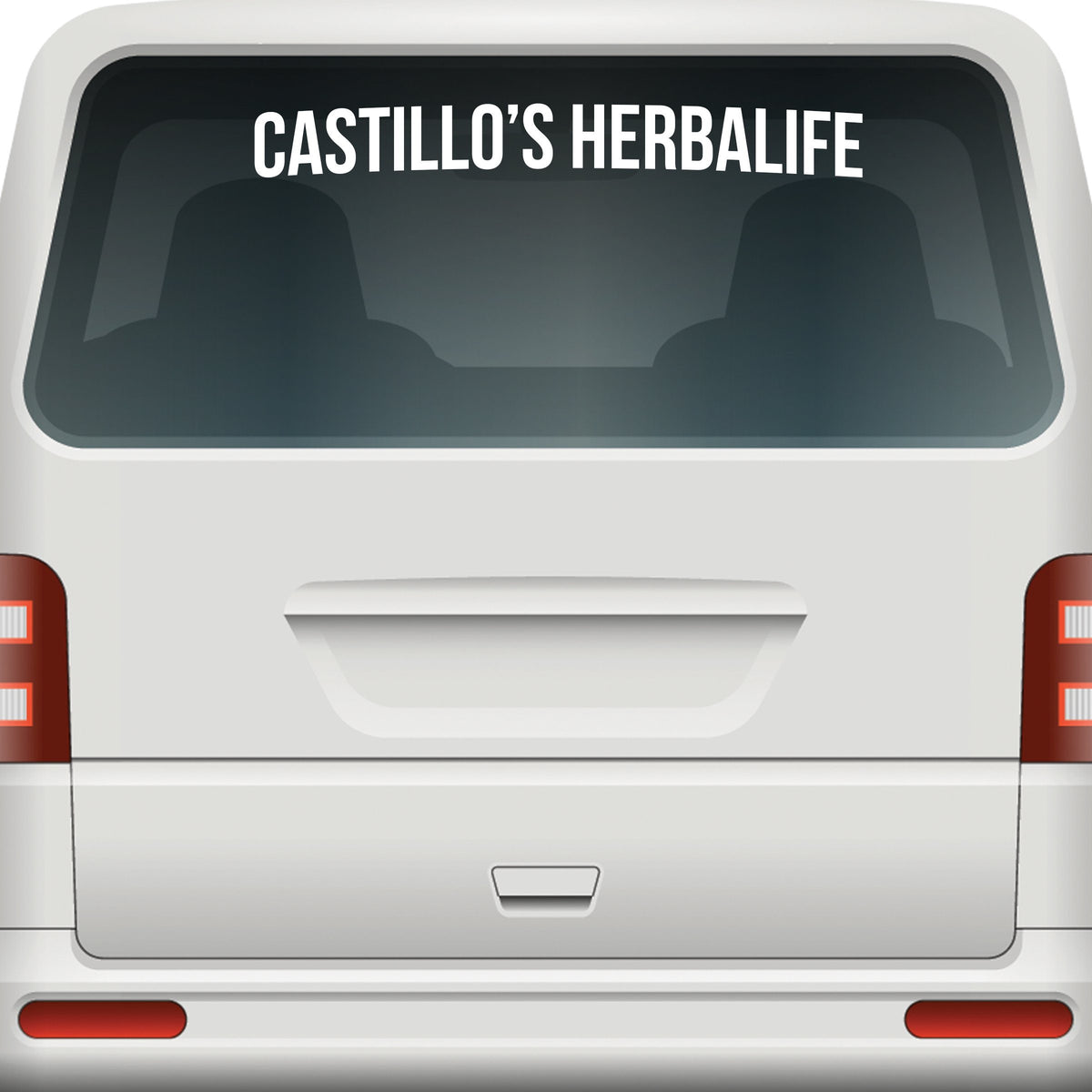 1 Line Minivan Back Window Decal – USDOT NUMBER STICKERS