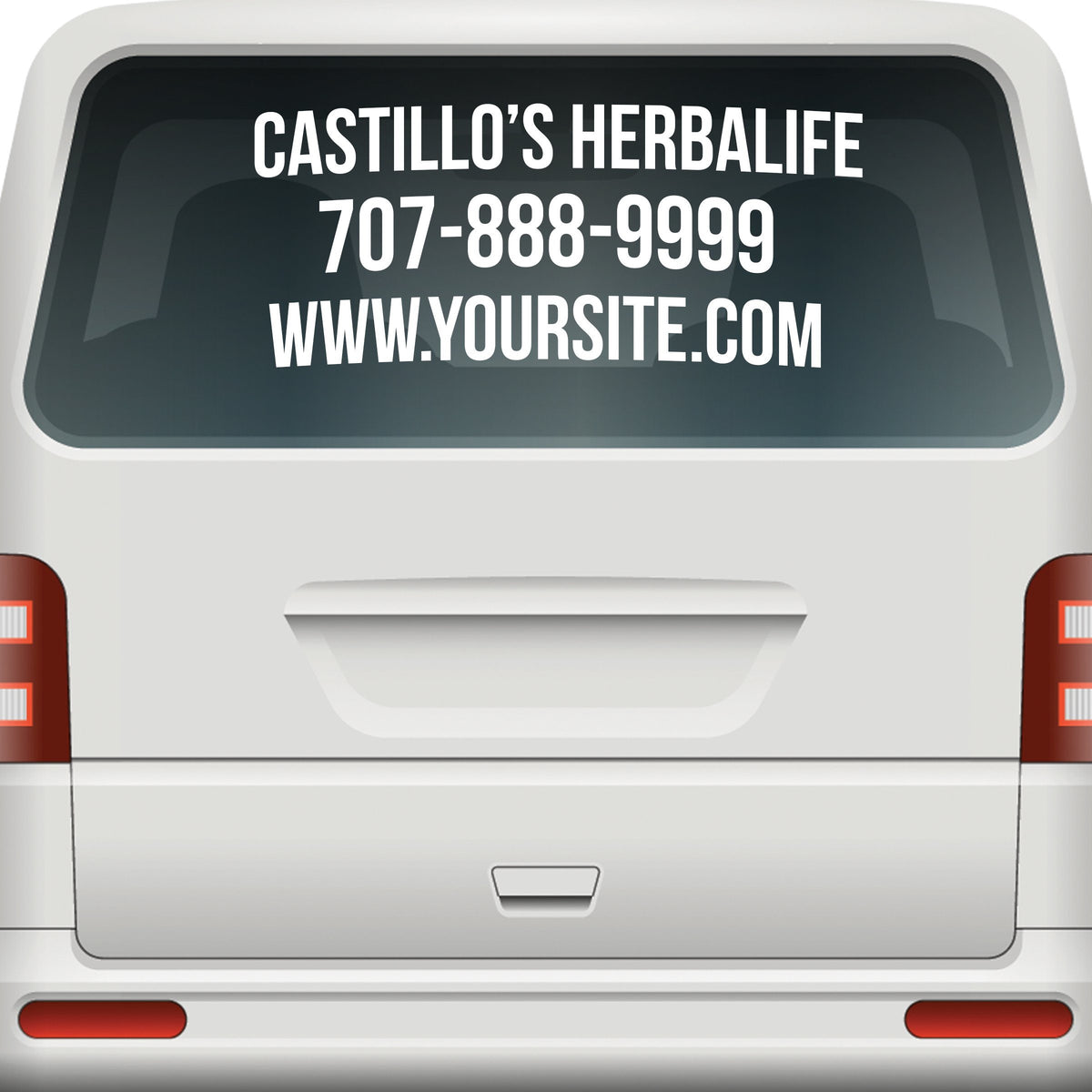 3 Line Minivan Back Window Decal – USDOT NUMBER STICKERS