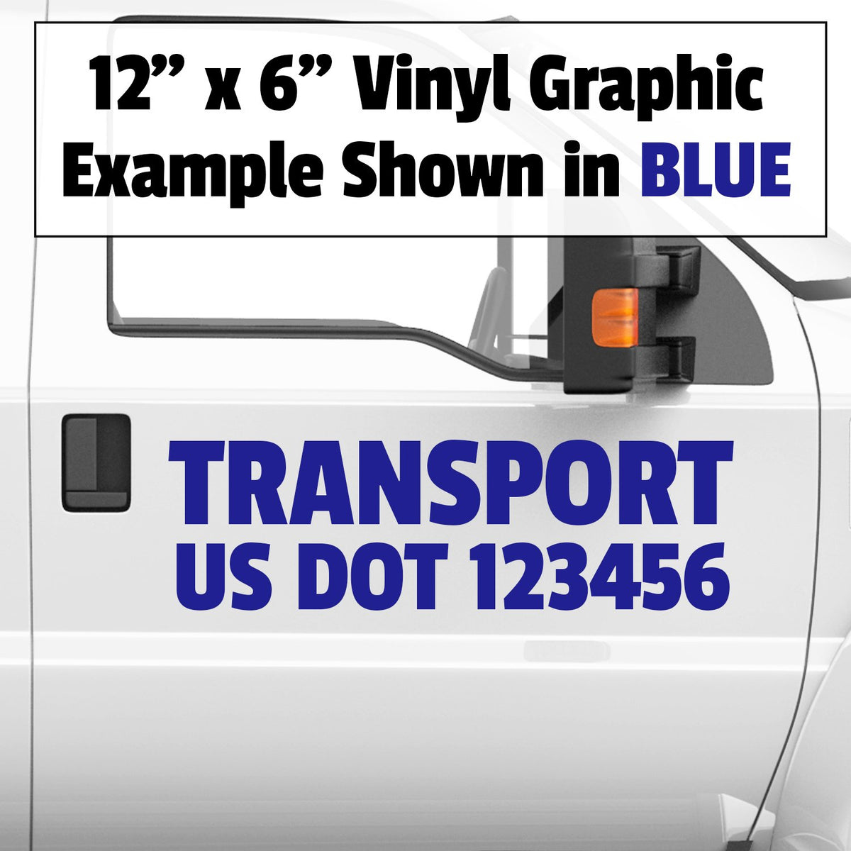 US DOT & MC Vinyl Lettering Decal Sticker (Set of 2) – USDOT NUMBER ...