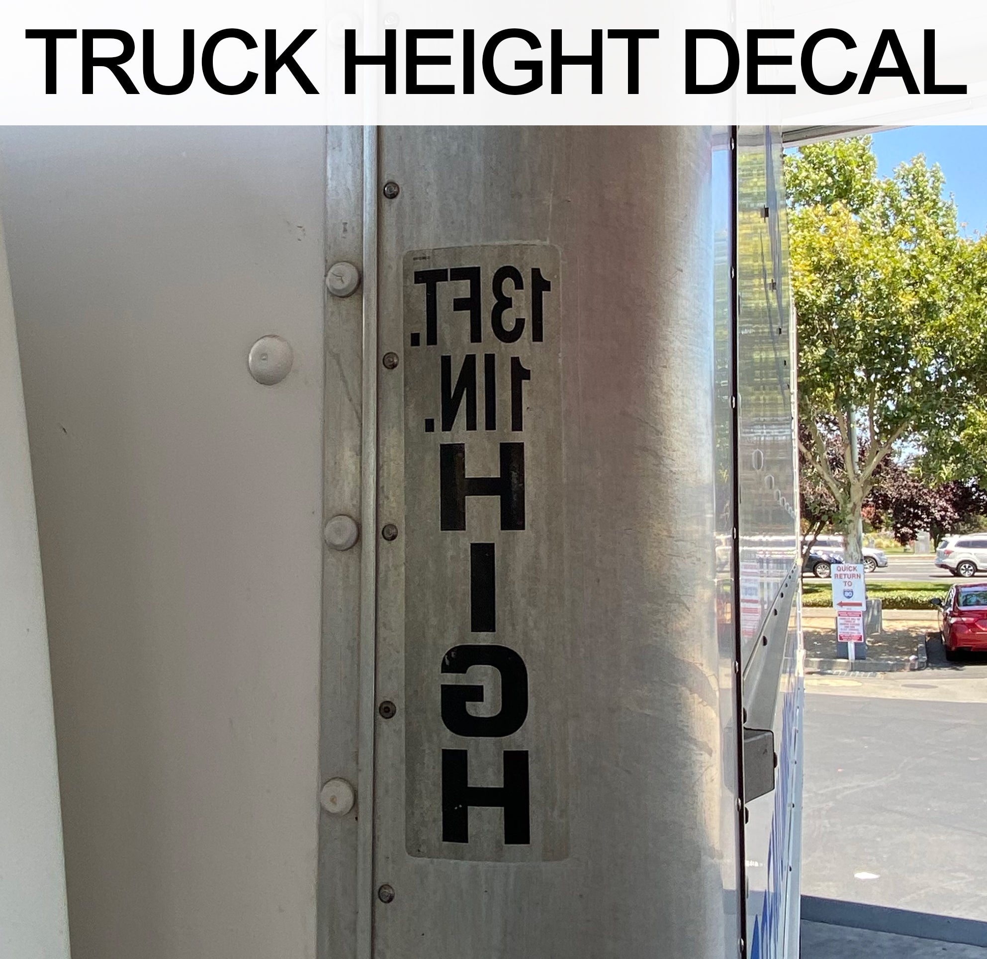 Reversed Truck Height Vertical Decal Stickers Mirror Style, (Set of 2 ...
