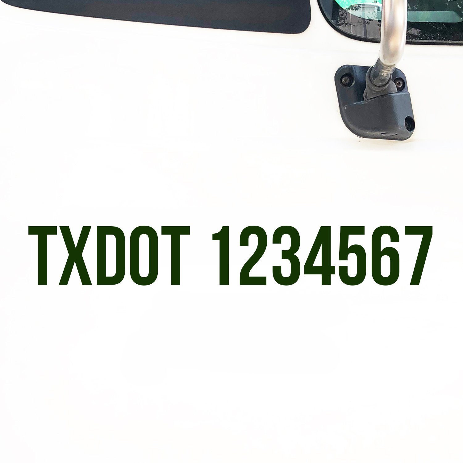 TXDOT Regulation Decal (Set of 2) – USDOT NUMBER STICKERS