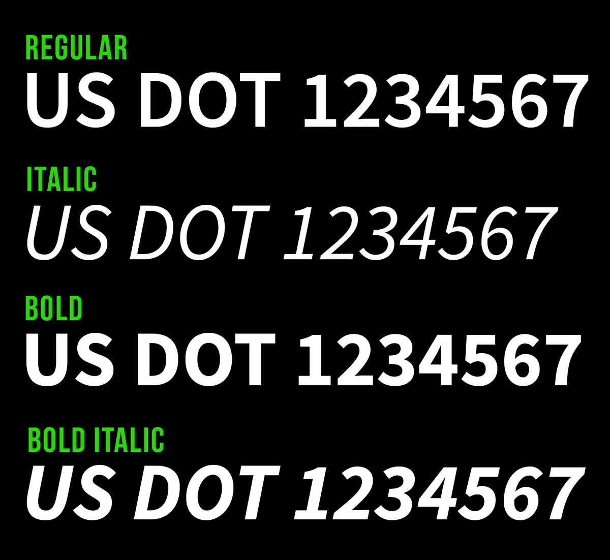 US DOT Number Vinyl Lettering Sticker Decal (Set of 2) – USDOT NUMBER ...