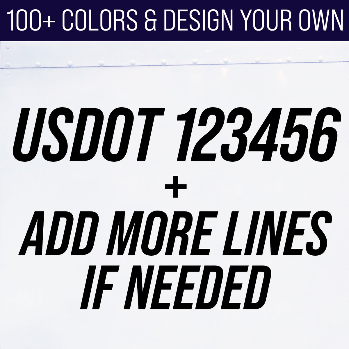 USDOT Number Lettering Decal Sticker, (Live Preview) Set of 2 – USDOT ...