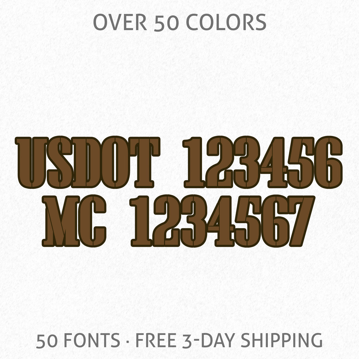 2 Color 2 Line USDOT Decal (Set of 2) – USDOT NUMBER STICKERS