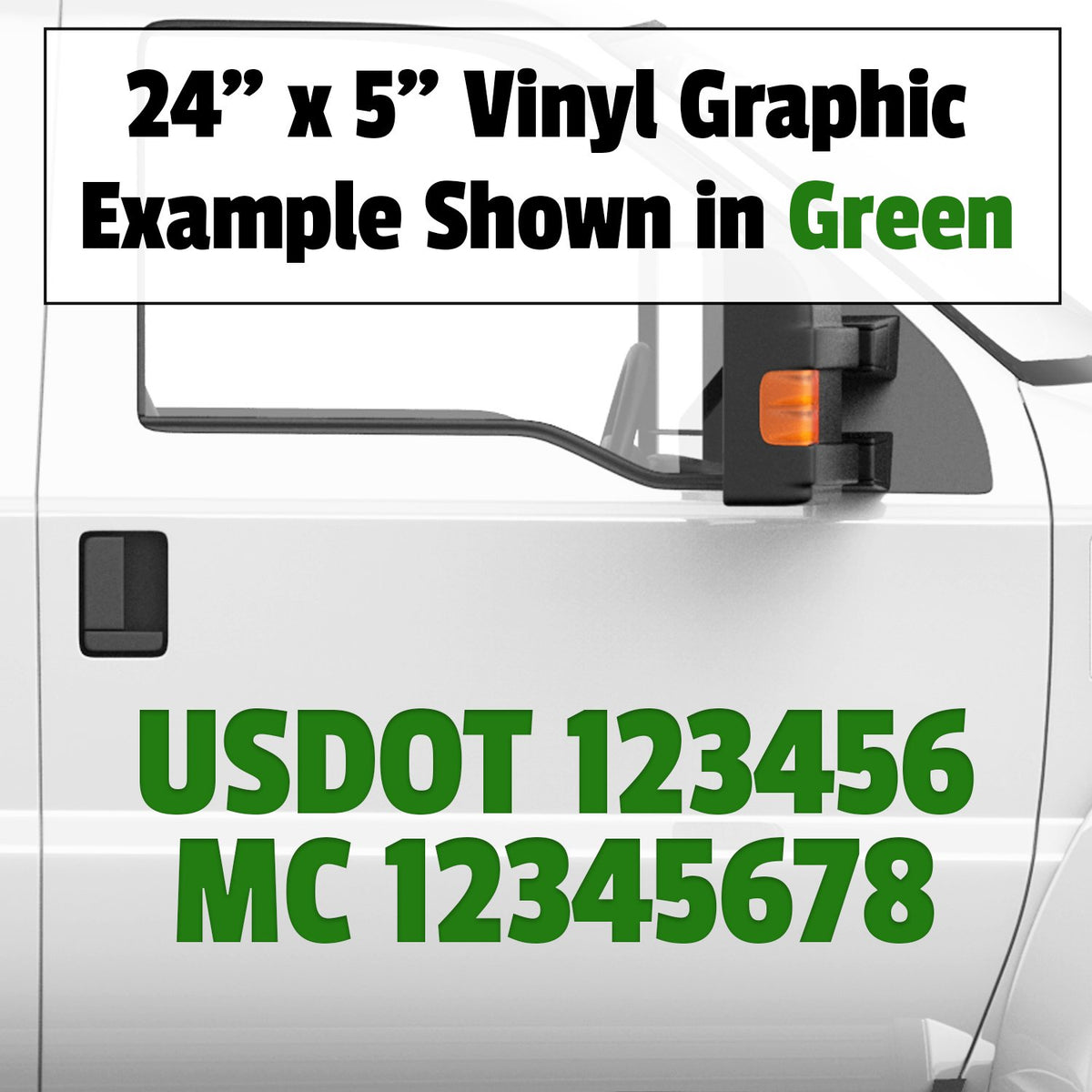 US DOT & MC Vinyl Lettering Decal Sticker (Set of 2) – USDOT NUMBER ...