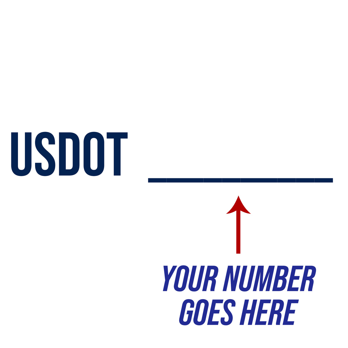 US DOT Registration Number Decal Sticker Lettering (Set of 2) – USDOT ...