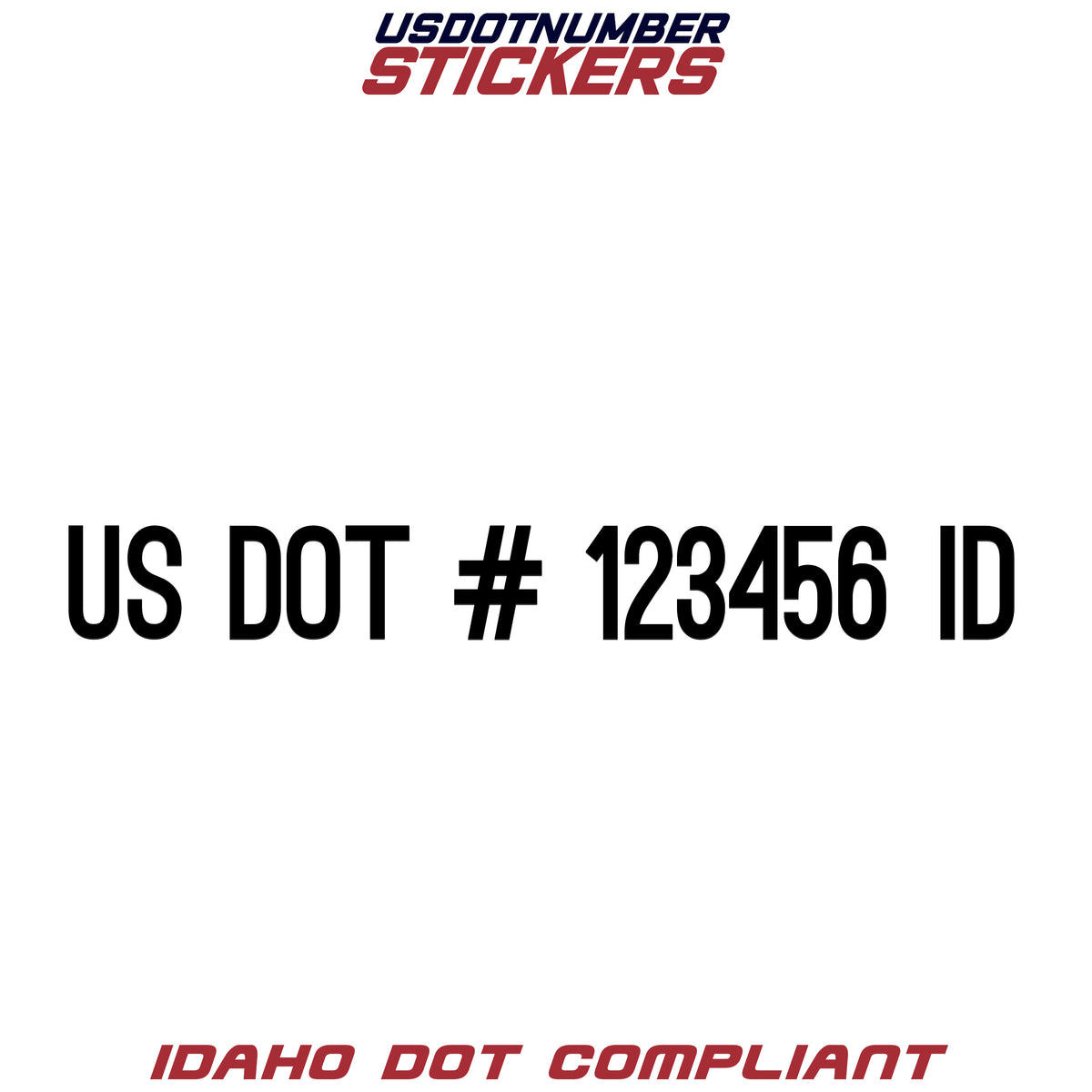 USDOT Number Sticker Idaho (ID) (Set of 2) – USDOT NUMBER STICKERS