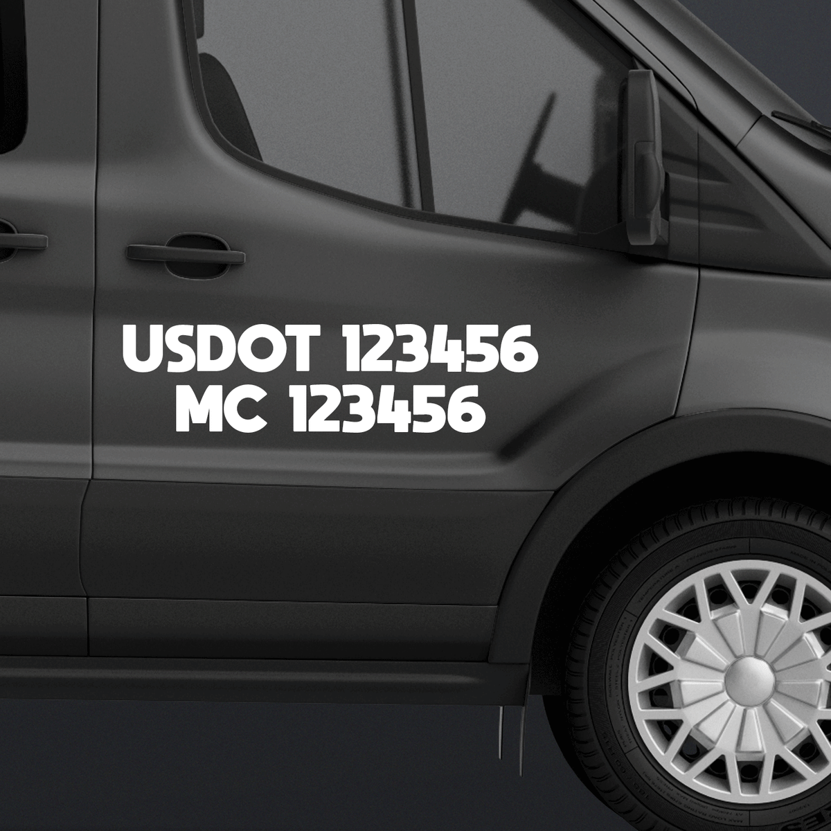 Van US DOT Number Decal Sticker Lettering (Set of 2) – USDOT NUMBER ...